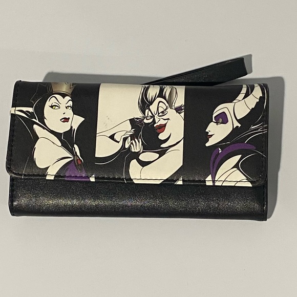 Disney | Bags | Disney Black And Purple Villains Wallet | Poshmark
